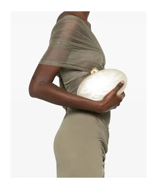 Cult Gaia Eviana Chain-link Clutch Bag - Ivory