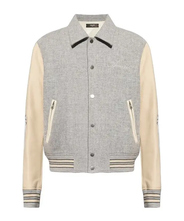 Amiri Contrasting Sleeve Bomber Jacket - Multicolor