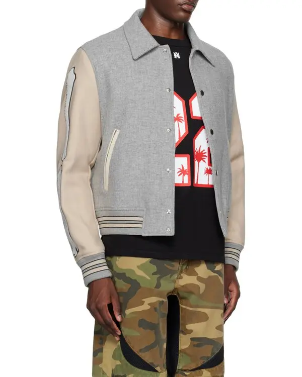 Amiri Contrasting Sleeve Bomber Jacket