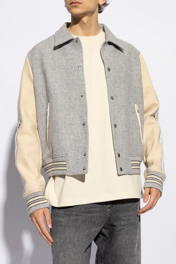 Amiri Contrasting Sleeve Bomber Jacket