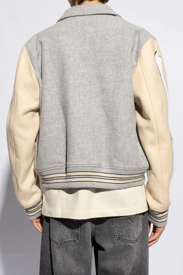 Amiri Contrasting Sleeve Bomber Jacket