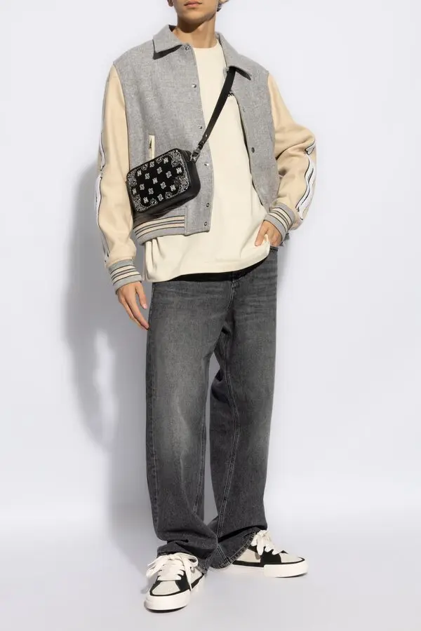 Amiri Contrasting Sleeve Bomber Jacket