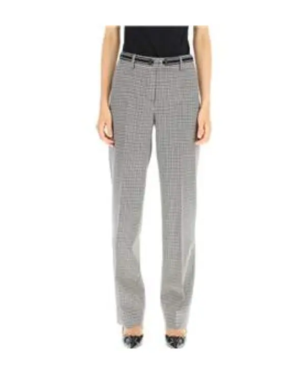 Miu Miu Checked Straight Leg Trousers