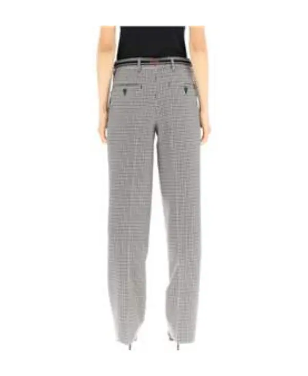 Miu Miu Checked Straight Leg Trousers