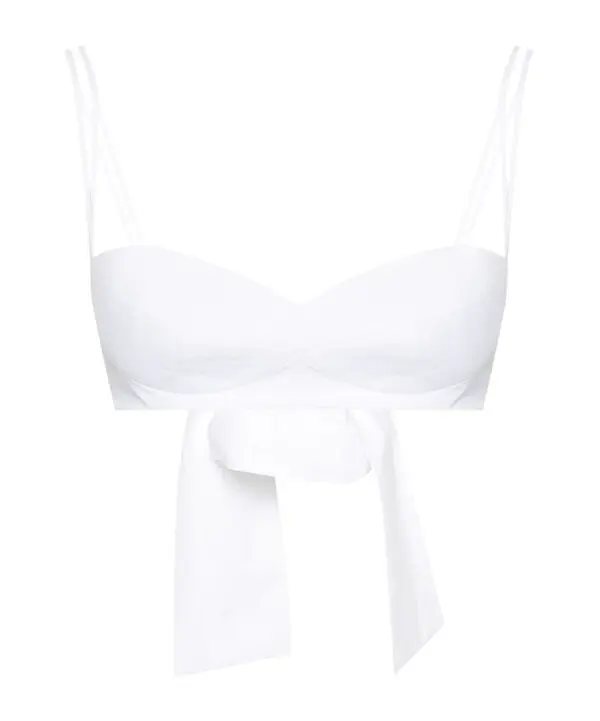 Magda Butrym Sweetheart Neckline Strappy Top - White