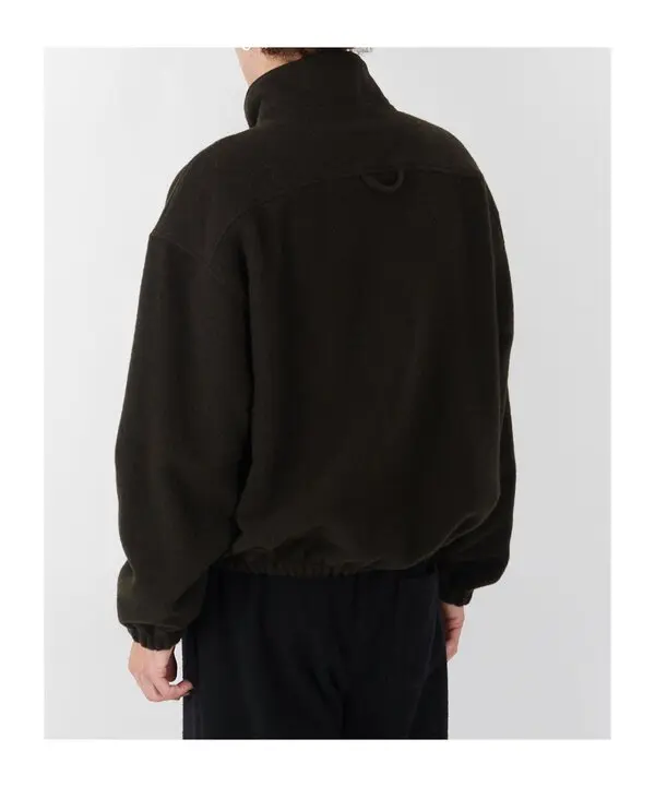 RIER Half-zip Fleece Sweatshirt With Zippered Pocket - Black