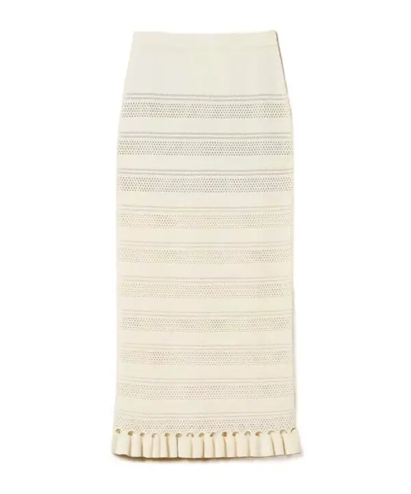 TWINSET Ruffle Knitted Midi Skirt - No