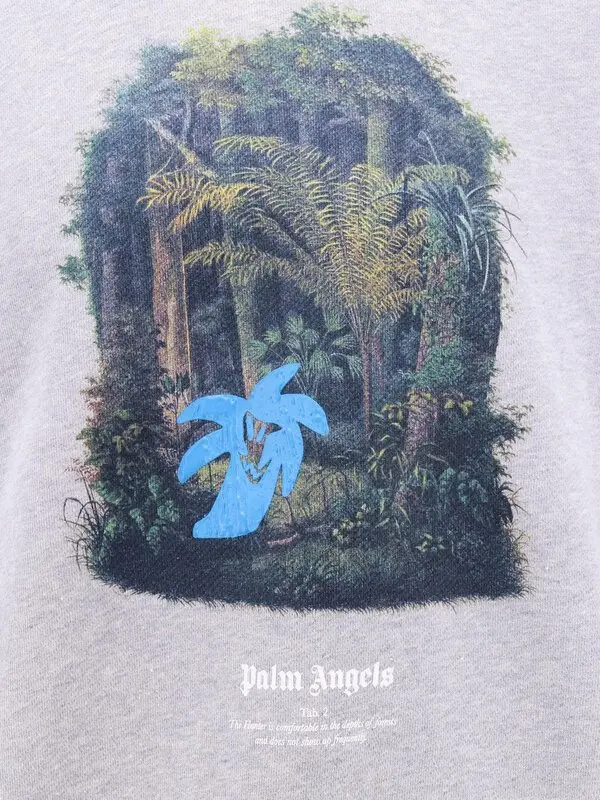 Palm Angels Graphic Printed Crewneck Sweatshirt - White
