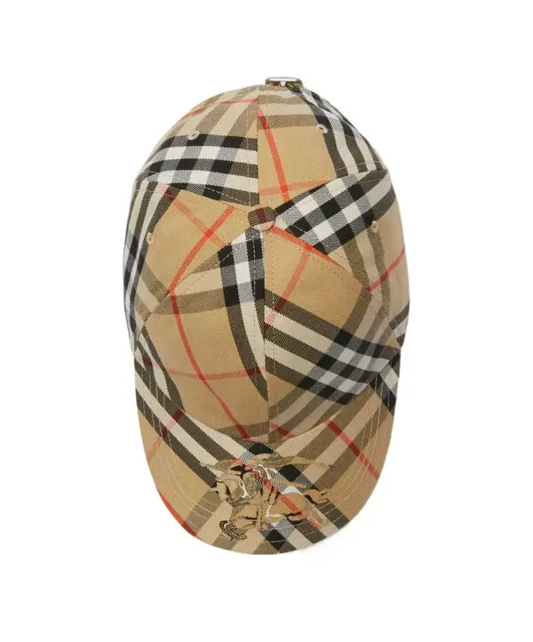 Burberry Checked Baseball Cap - Sand