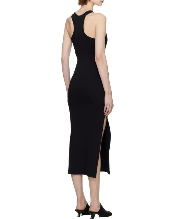 COURREGES Racerback Jersey Midi Dress - Black