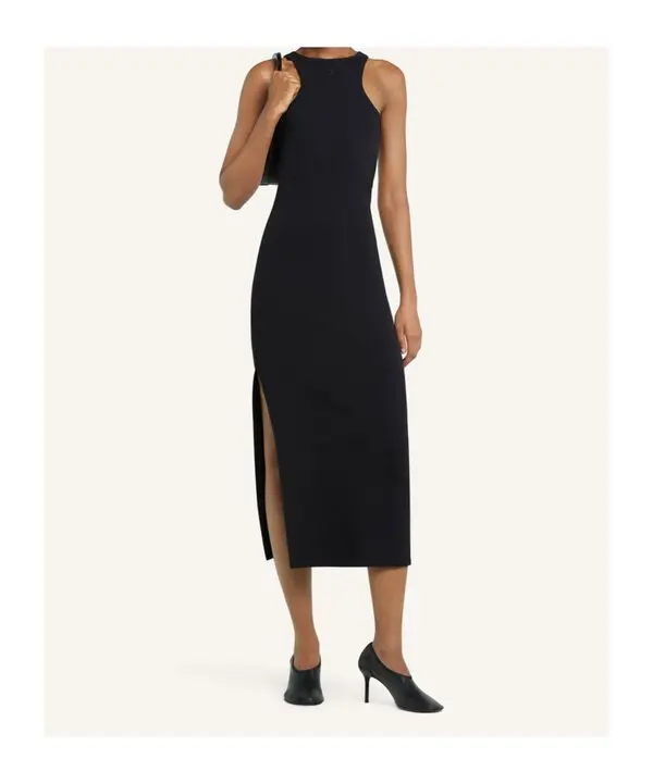 COURREGES Racerback Jersey Midi Dress - Black