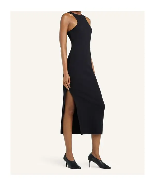COURREGES Racerback Jersey Midi Dress - Black