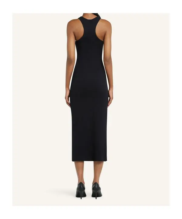 COURREGES Racerback Jersey Midi Dress - Black