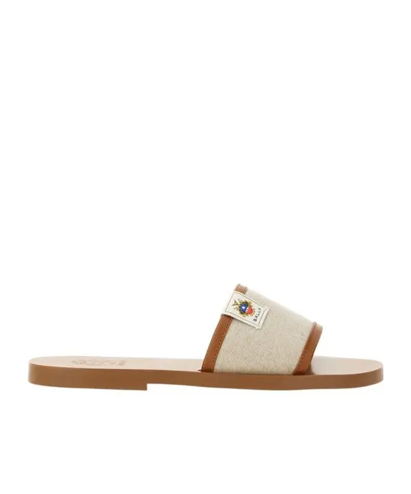 Bally Logo Patch Open-toe Slides