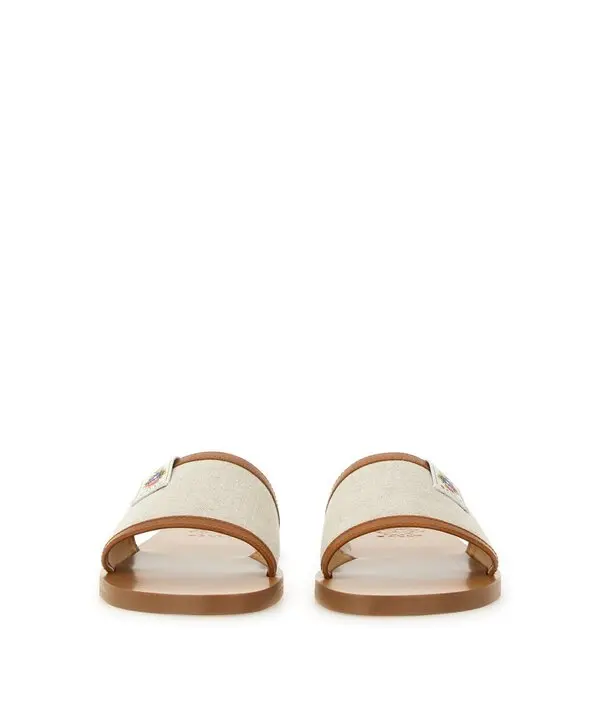 Bally Logo Patch Open-toe Slides