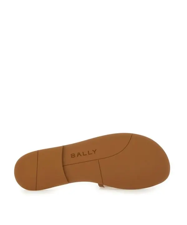 Bally Logo Patch Open-toe Slides