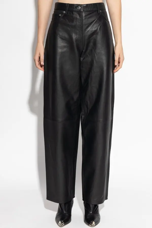 SAMSOE SAMSOE Sahara Pal Leather Panelled Trousers