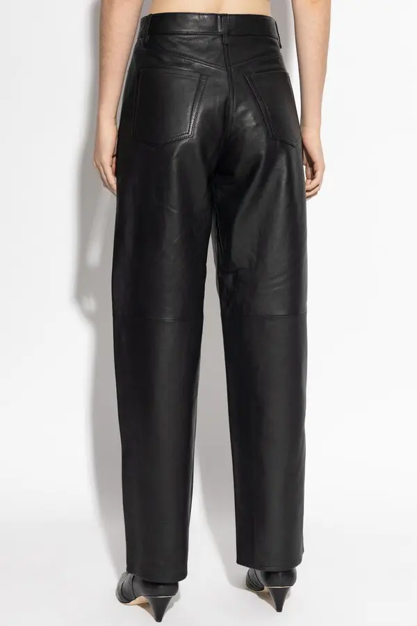 SAMSOE SAMSOE Sahara Pal Leather Panelled Trousers