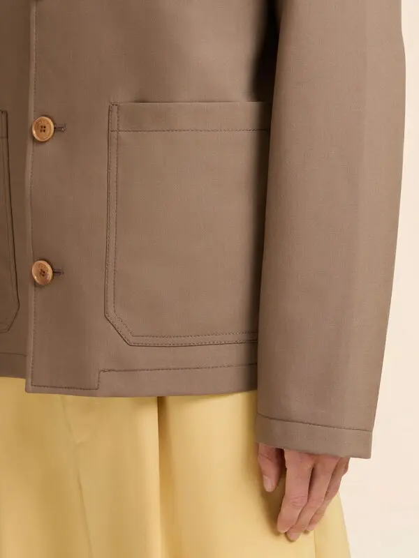 Marni Logo Patch Wool Workwear Jacket