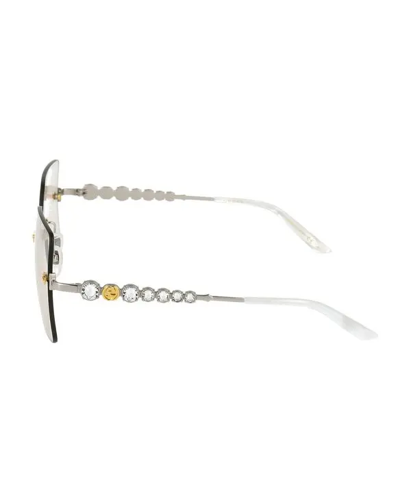 Gucci Crystal-embellished Square-frame Sunglasses