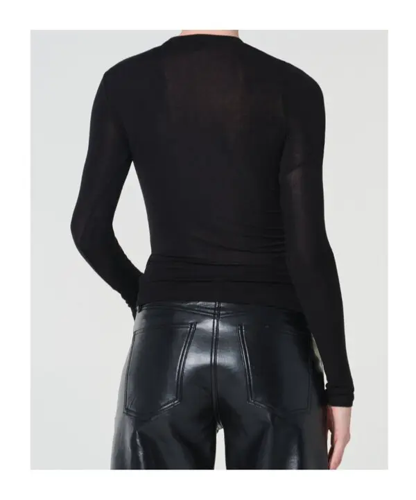 AGOLDE Lissa Long Sleeve Tee With Shoulder Knot Detail