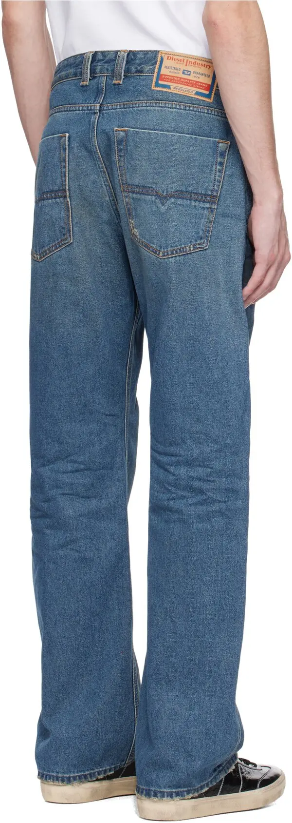 DIESEL® 1980 D-eeper Relaxed Distressed Jeans - Medium Blue