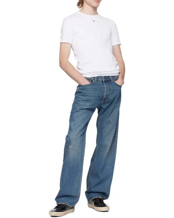 DIESEL® 1980 D-eeper Relaxed Distressed Jeans - Medium Blue