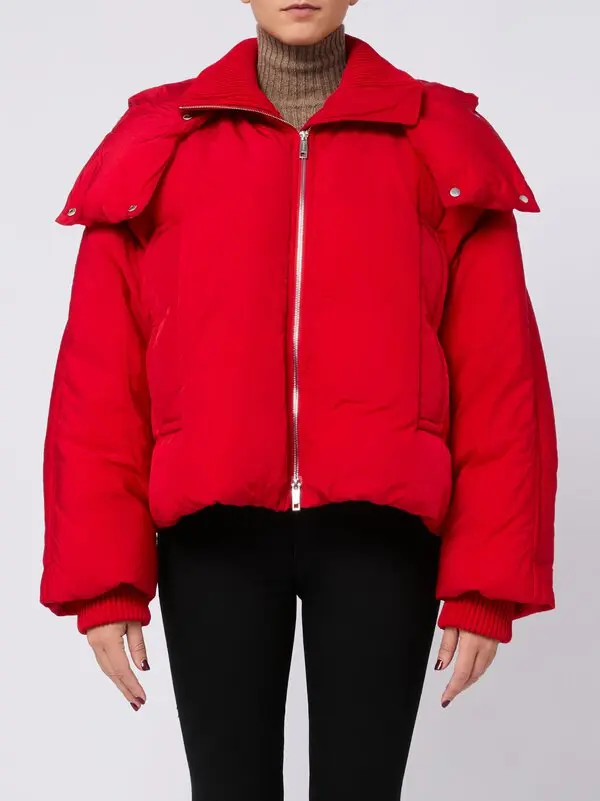 Sportmax Glizia Zip-up Down Jacket - Red