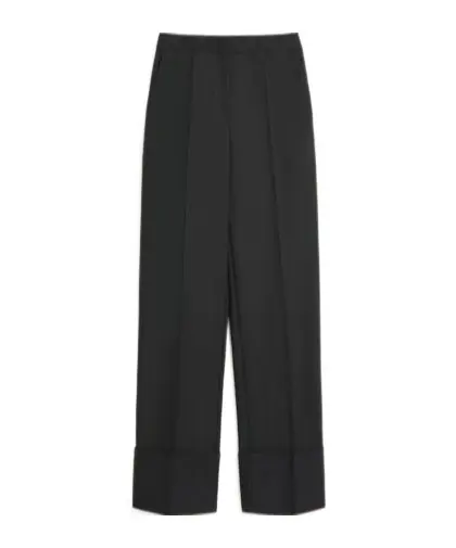 Valentino Garavani High Waist Straight Leg Trousers - Black