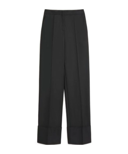 Valentino Garavani High Waist Straight Leg Trousers - Black