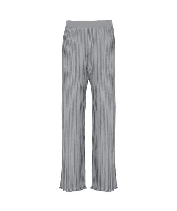 LANVIN Pleated Straight Leg Pants - Grey