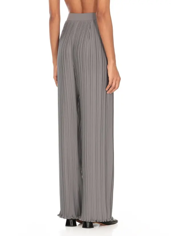 LANVIN Pleated Straight Leg Pants - Grey