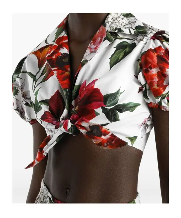 Dolce & Gabbana Floral Print Cropped Top