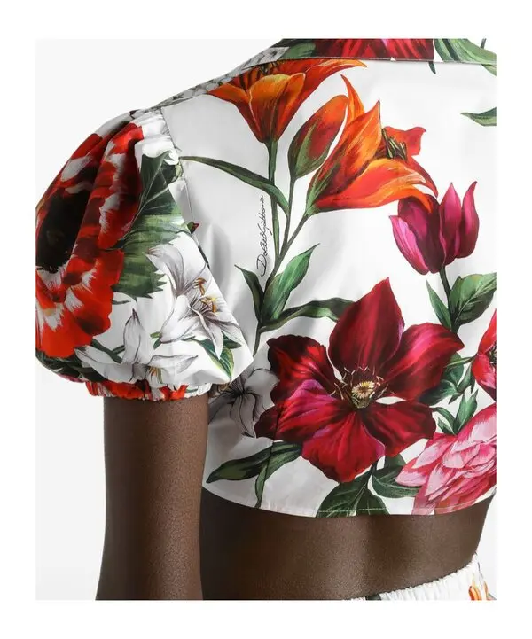 Dolce & Gabbana Floral Print Cropped Top