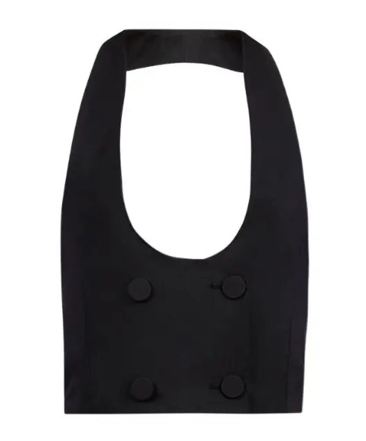 Nina Ricci Open Back Tailored Vest - Black