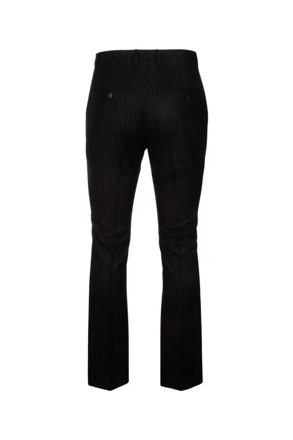 Celine Flared Cropped Pants In Striped Flannel