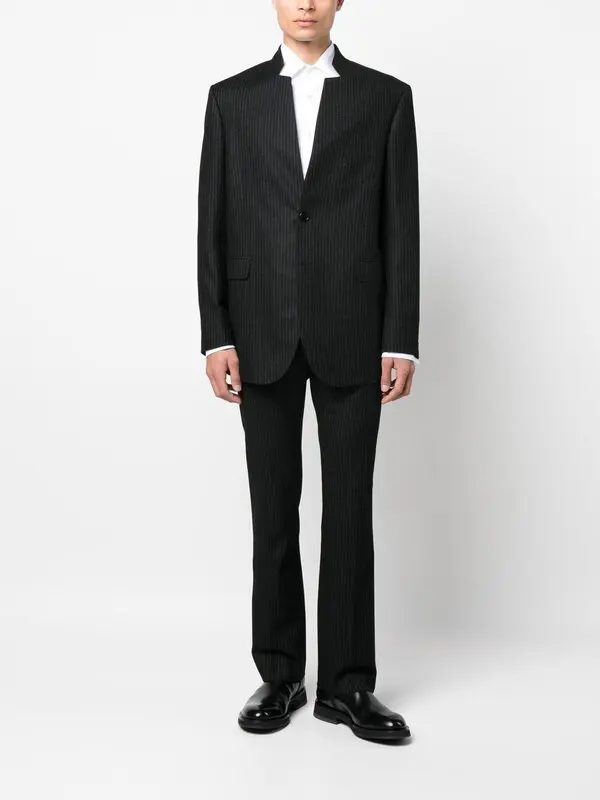 Celine Flared Cropped Pants In Striped Flannel