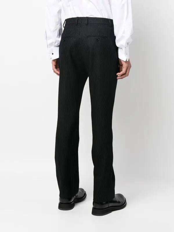 Celine Flared Cropped Pants In Striped Flannel