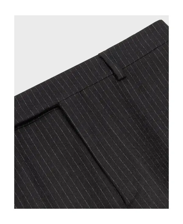 Celine Flared Cropped Pants In Striped Flannel