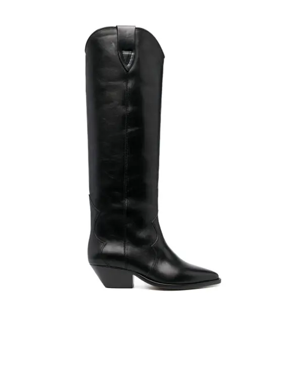 Isabel Marant Étoile Denvee Pointed Toe Knee-high Boots - Black