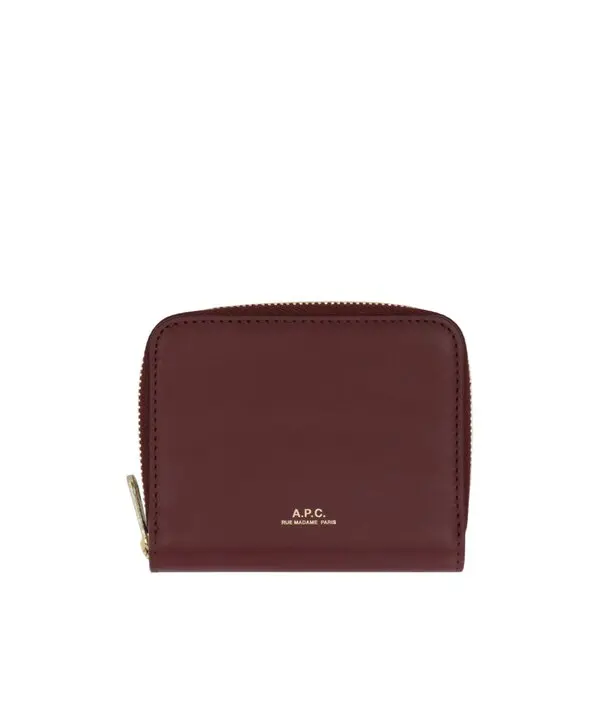 A.p.c. Logo Printed Zip-around Wallet - Red