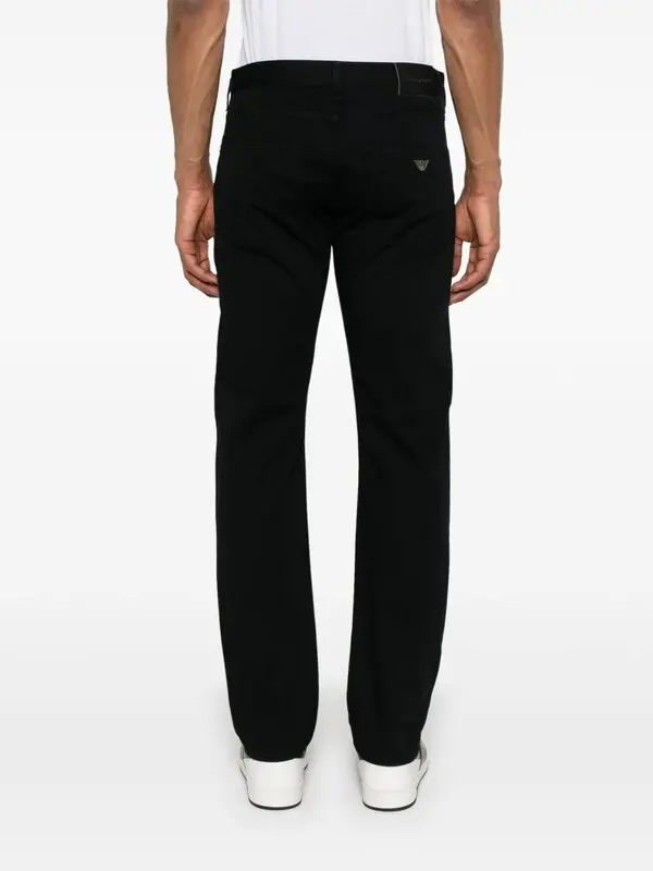 Emporio Armani Slim Fit Jeans With Logo Plaque