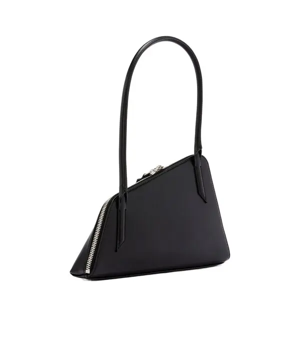 Attico Sunrise Zip-up Shoulder Bag - Black