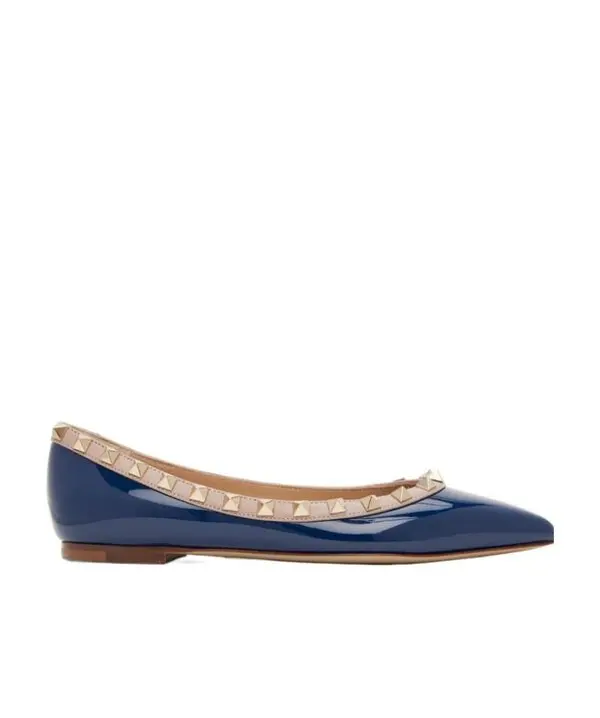 Valentino Garavani Rockstud Ballet Flats - Blue