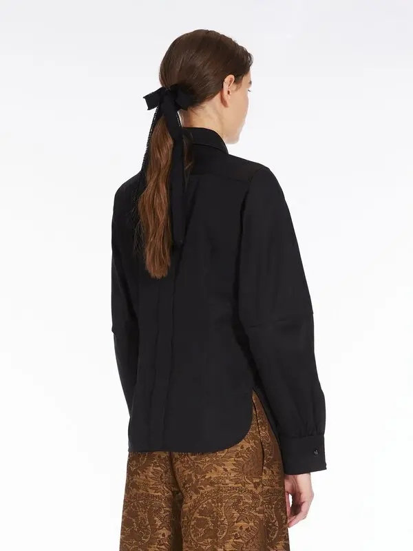 Max Mara Long-sleeve Stretch-cotton Shirt
