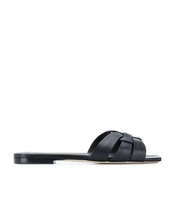 Saint Laurent Tribute Slip-on Sandals - Black