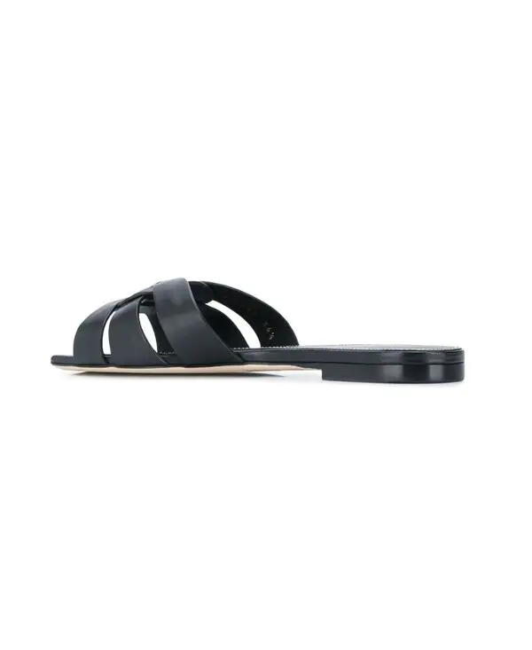 Saint Laurent Tribute Slip-on Sandals - Black