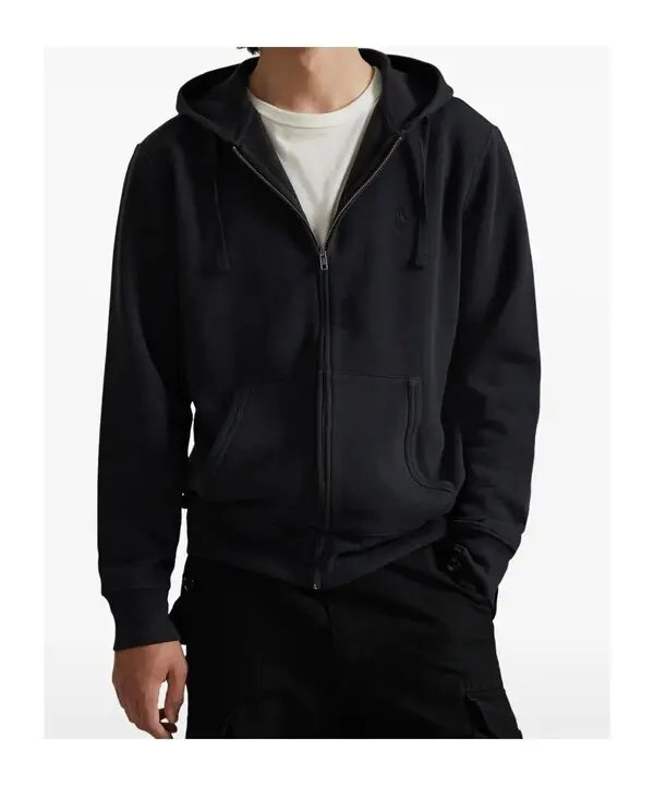 Polo Ralph Lauren Embroidered Logo Zip-up Hoodie - Black