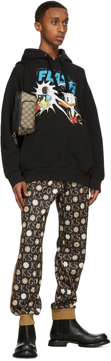Gucci X Disney Donald Duck Printed Hoodie - Black