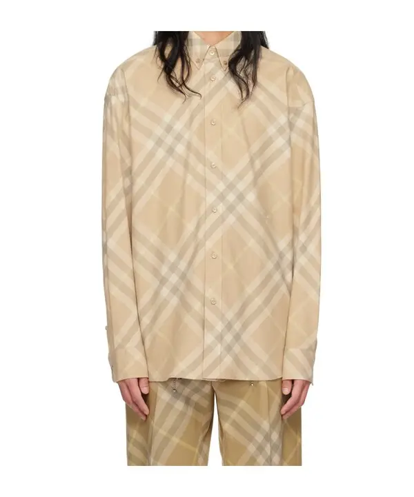 Burberry Long-sleeved Checked Shirt